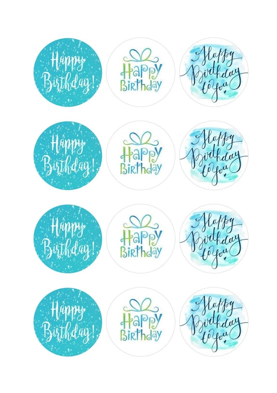 Birthday Cupcake Toppers Printable Happy Birthday Cupcake Toppers,