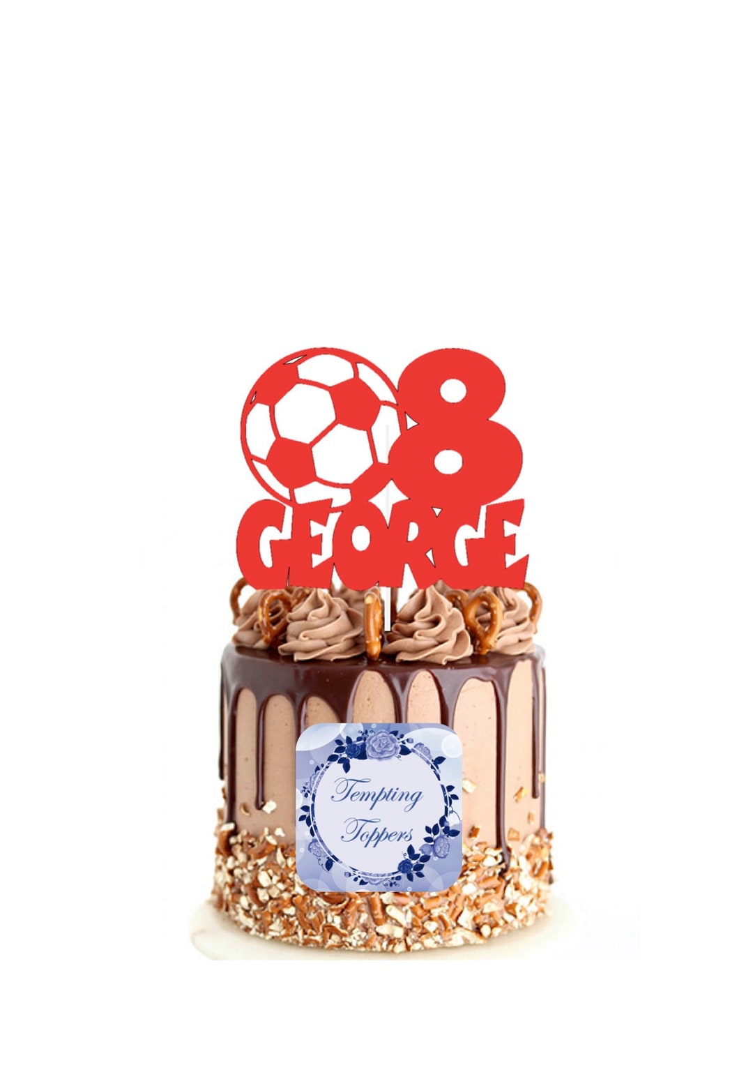 Personalised Football Cake Topper Any Age / Name / Colour - Etsy