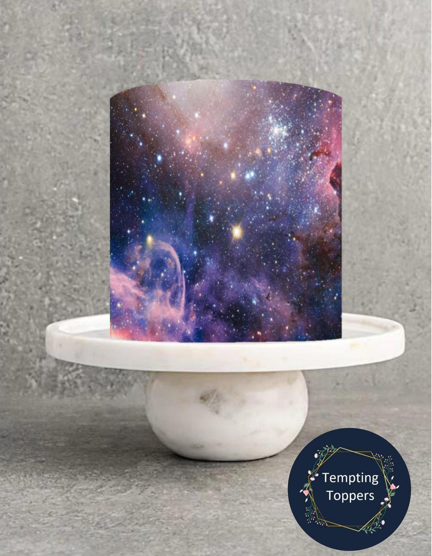 Edible Galaxy Cake Wrap, Space Cake Topper, Space Galaxy Cake Wrap ...