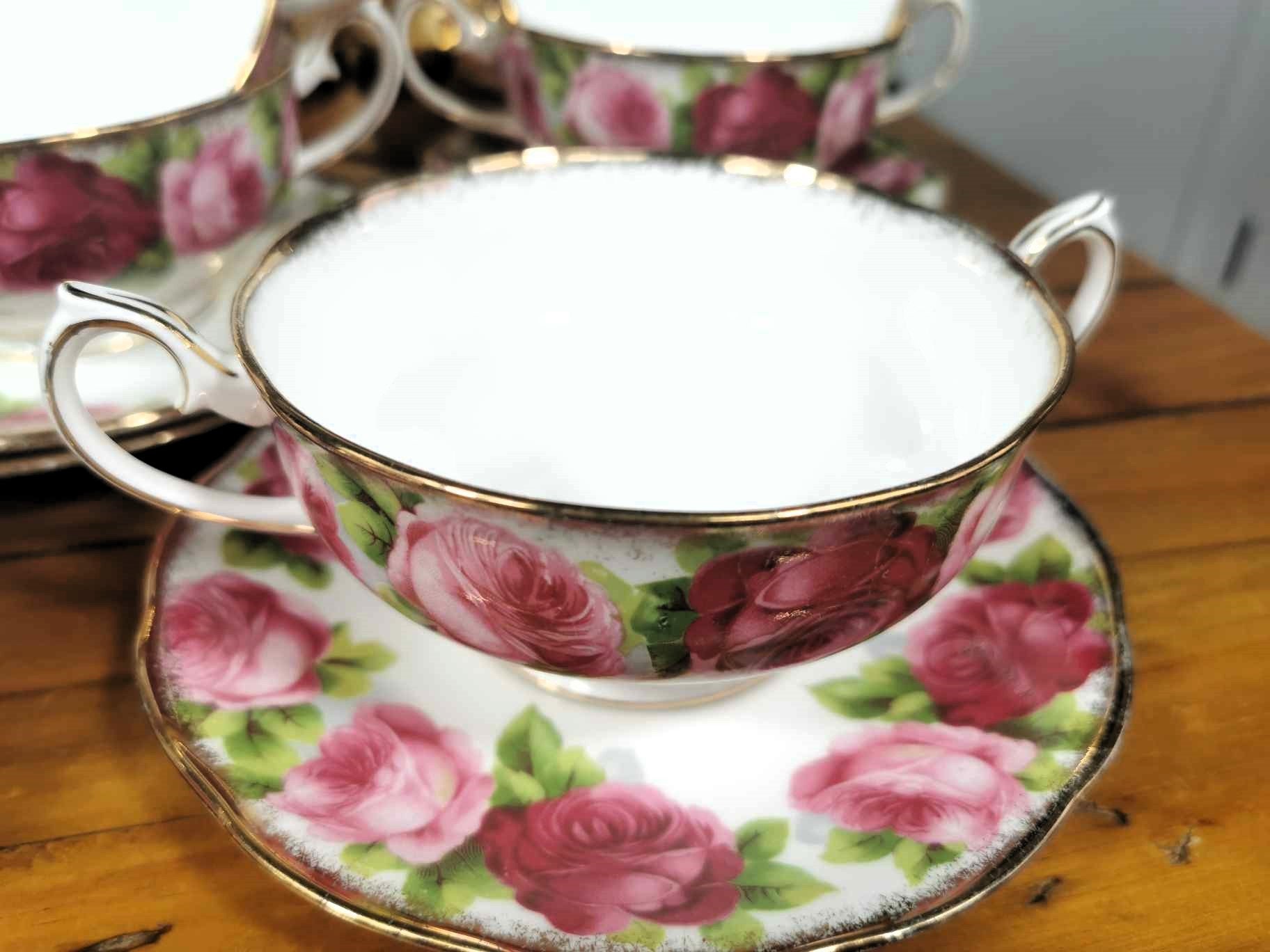 Royal Albert 'old English Rose ' Dinner Set, Eight Place Setting. - Etsy
