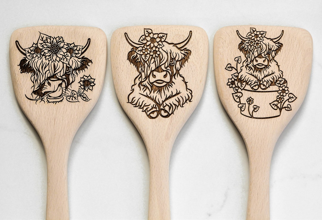 Highland Fuzzy Cows Spatula Coo Kitchen - Etsy