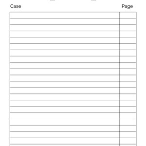 Law School Case Index| Law School Template | Law School Class Prep ...