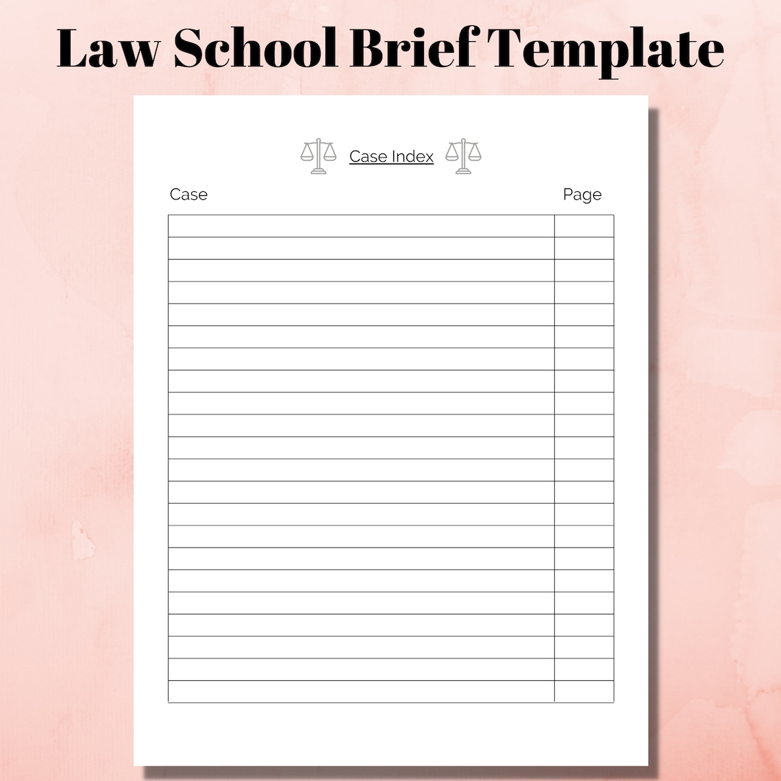Law School Planner | Law School Template | Law School Case Brief | Law ...