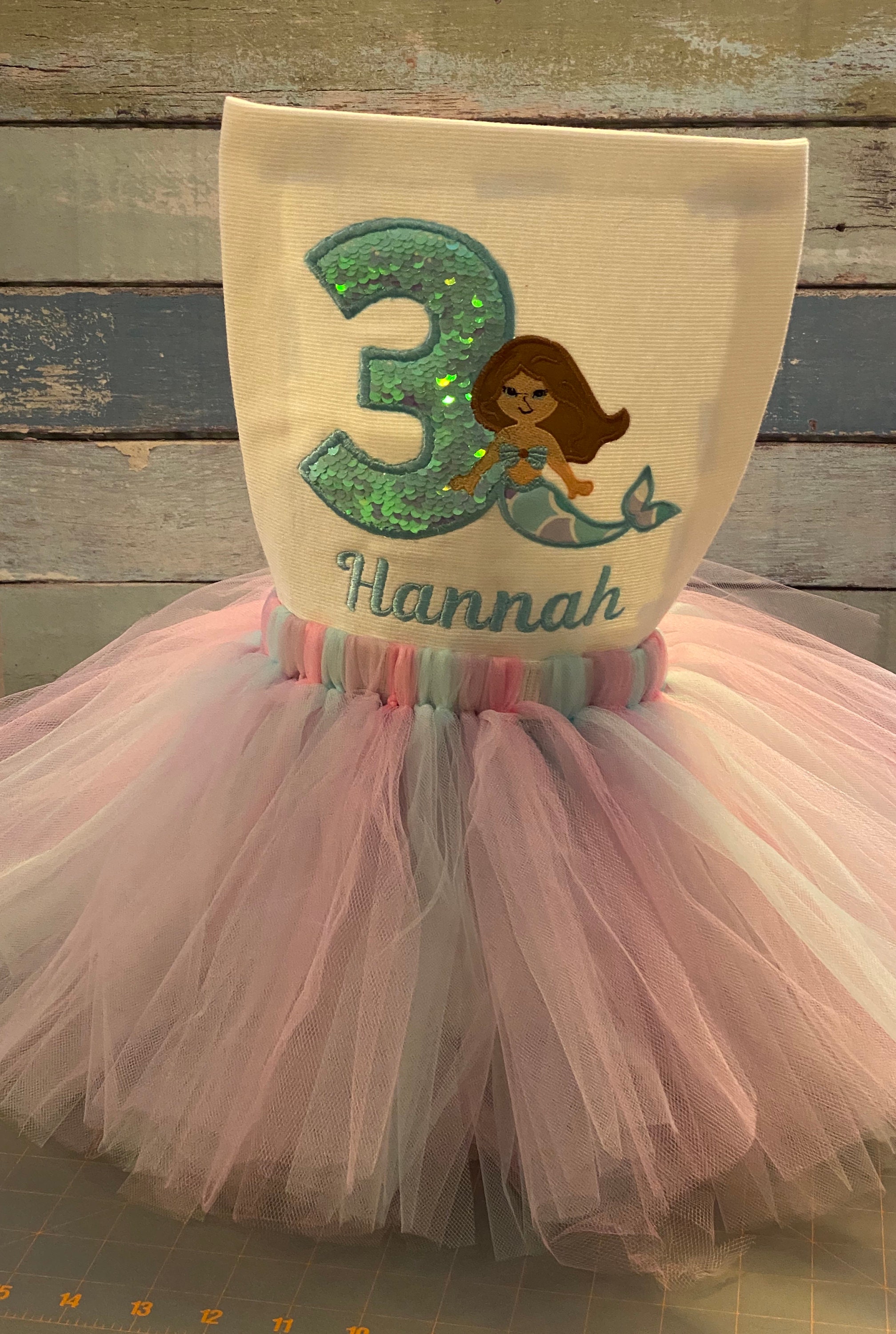 Girls Personalized Mermaid Birthday Girls Embroidered Sequin - Etsy