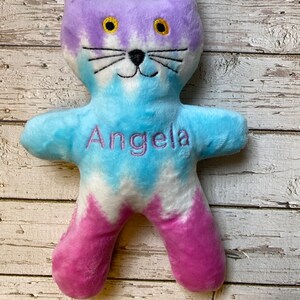 Embroidered/ Personalized Plush Fleece Cat Toy | Patterned Plush Cat ...