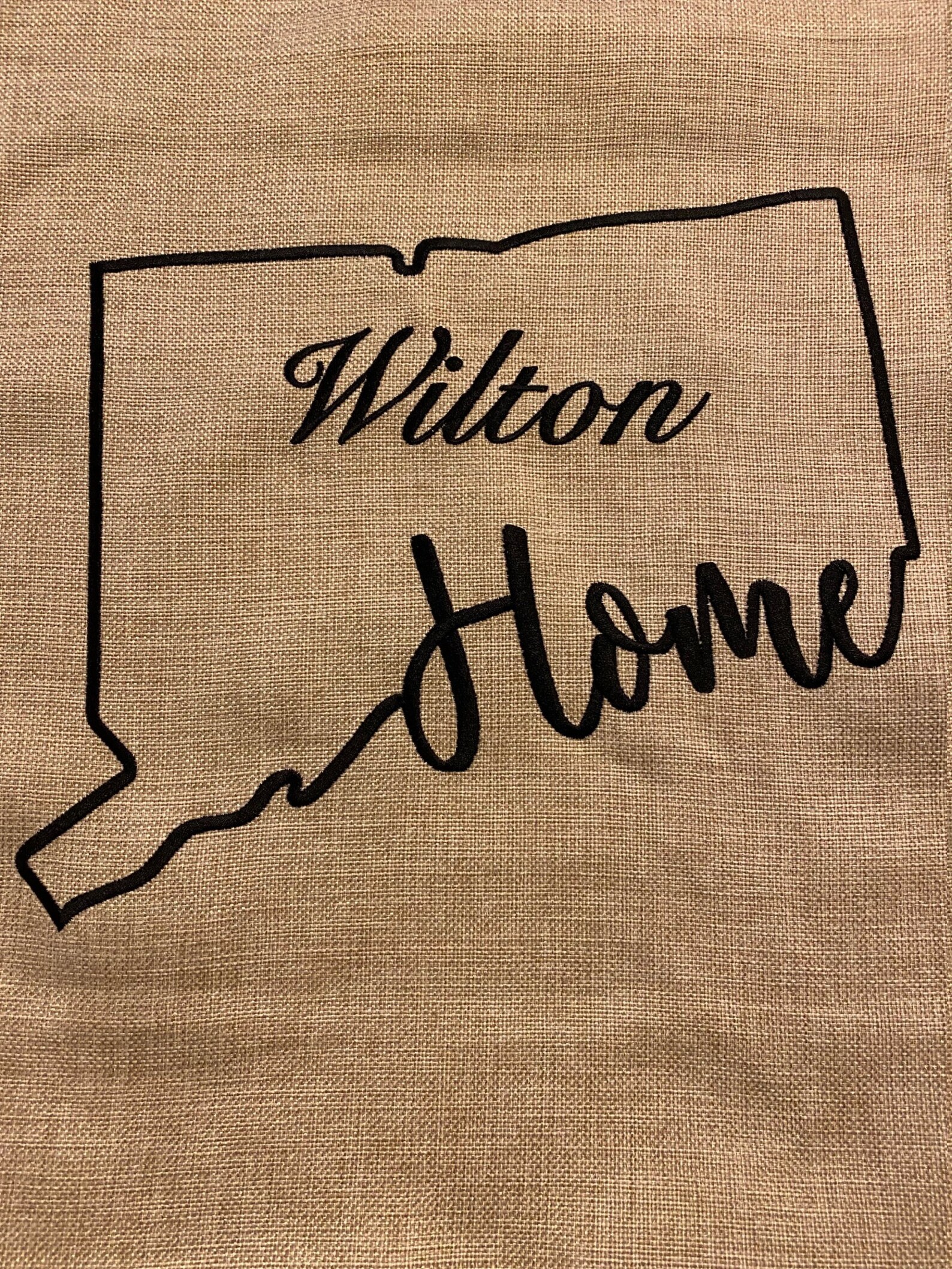 Embroidered Personalized Connecticut Home Pillow W/town Name Inside - Etsy
