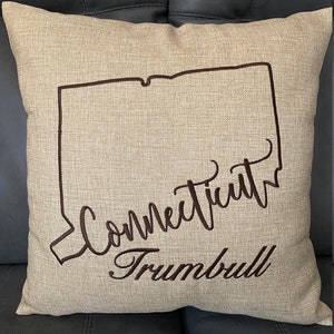 Embroidered Personalized "city and State" Pillow-all 50 States ...