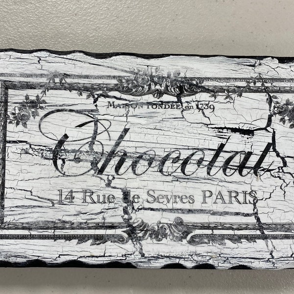Antique French Chocolate Sign - Etsy