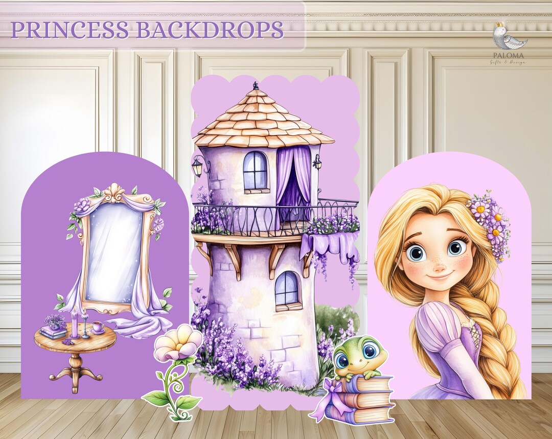 Custom Tangled Party Decoration Princess Backdrop Rapunzel Yard Signs ...