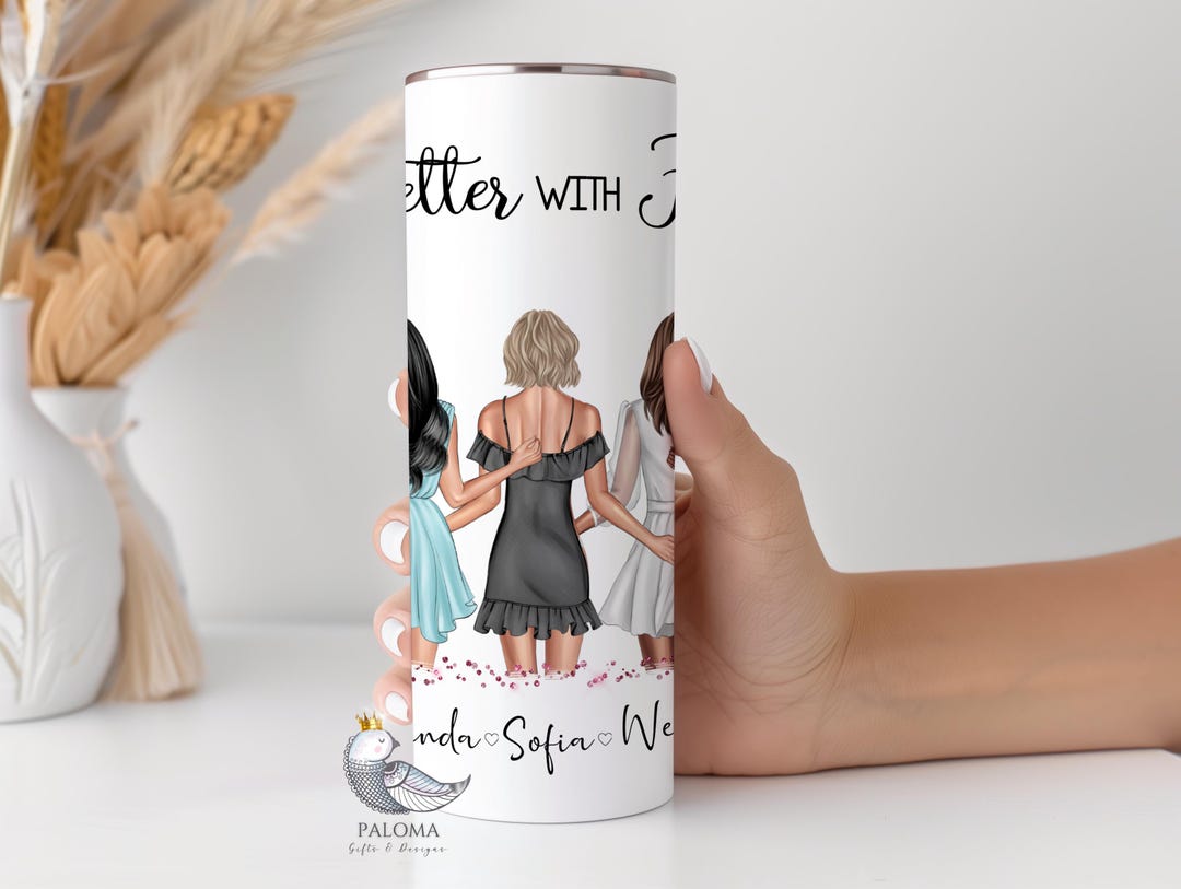 5 Girls Custom Best Friend Cup Personalized Gift Five Friends Custom ...