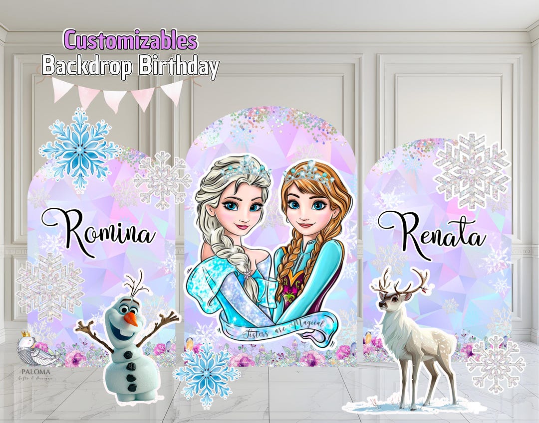 Personalized Birthday Party Backdrop: Set of 3 Arches, Custom Name - Etsy