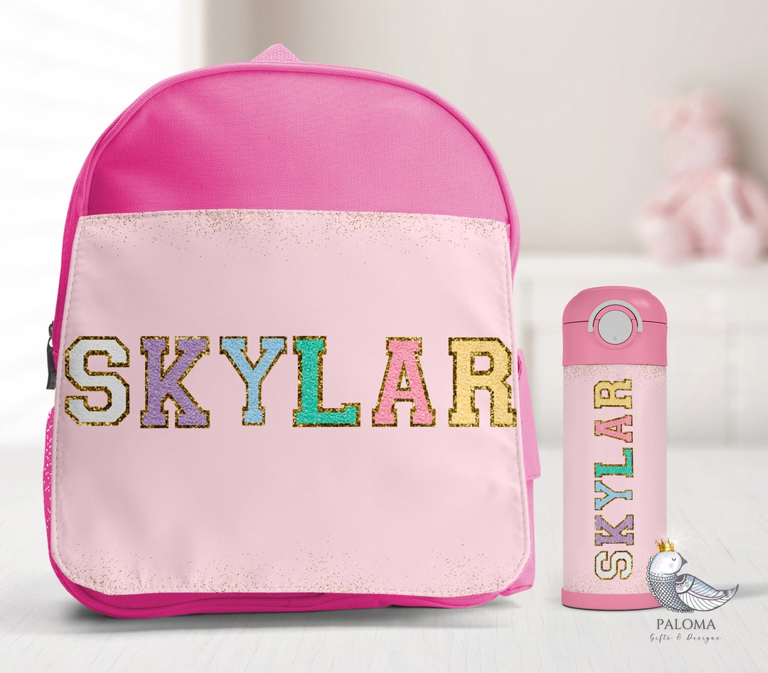Custom Letter Backpack for Preschool Girl Personalized Tumbler With ...