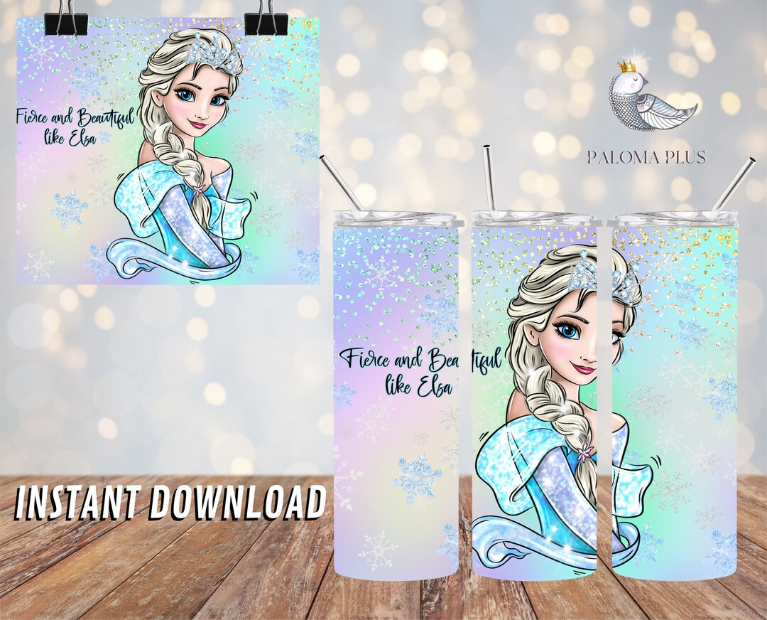Frozen Sublimation Wraps Skinny Tumbler Frozen Design for Tumbler Princess Sublimation Skinny ...