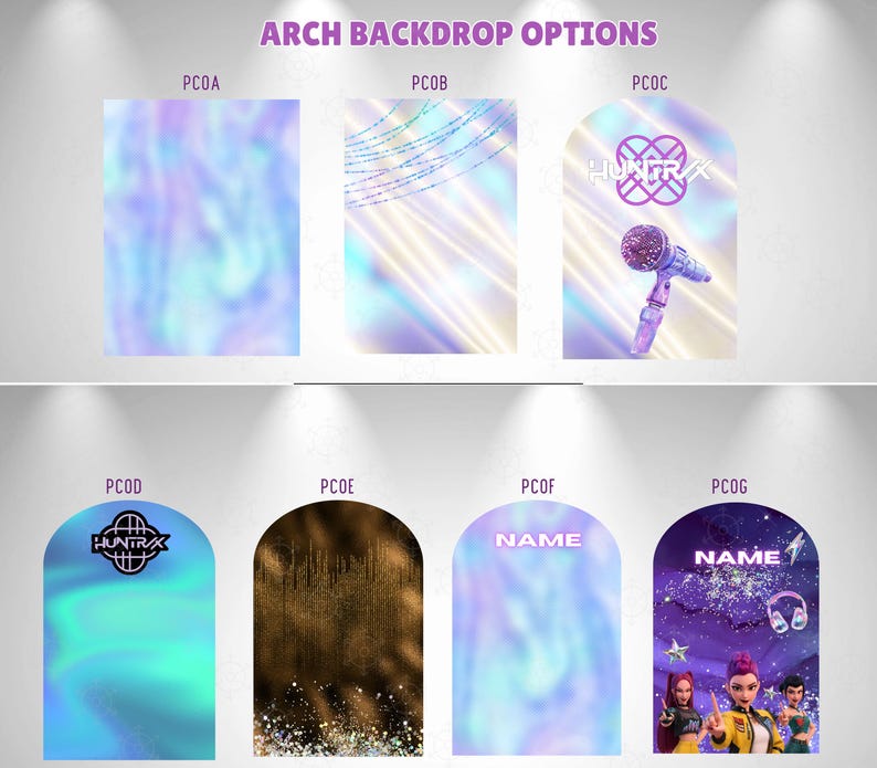 K-pop Themed Party Backdrop Kpop Demon Hunter Standee Cutouts ...