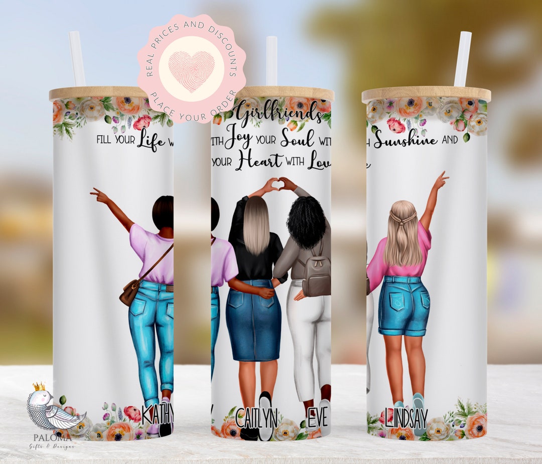 Custom Girlfriends Frosted Glass Cup Gift for Girlsfriends Iced Coffee ...