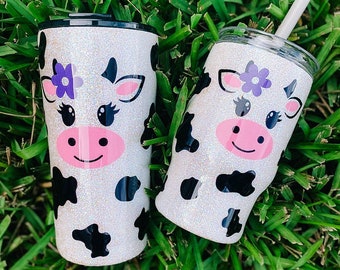 Glitter Cow Tumbler | Etsy