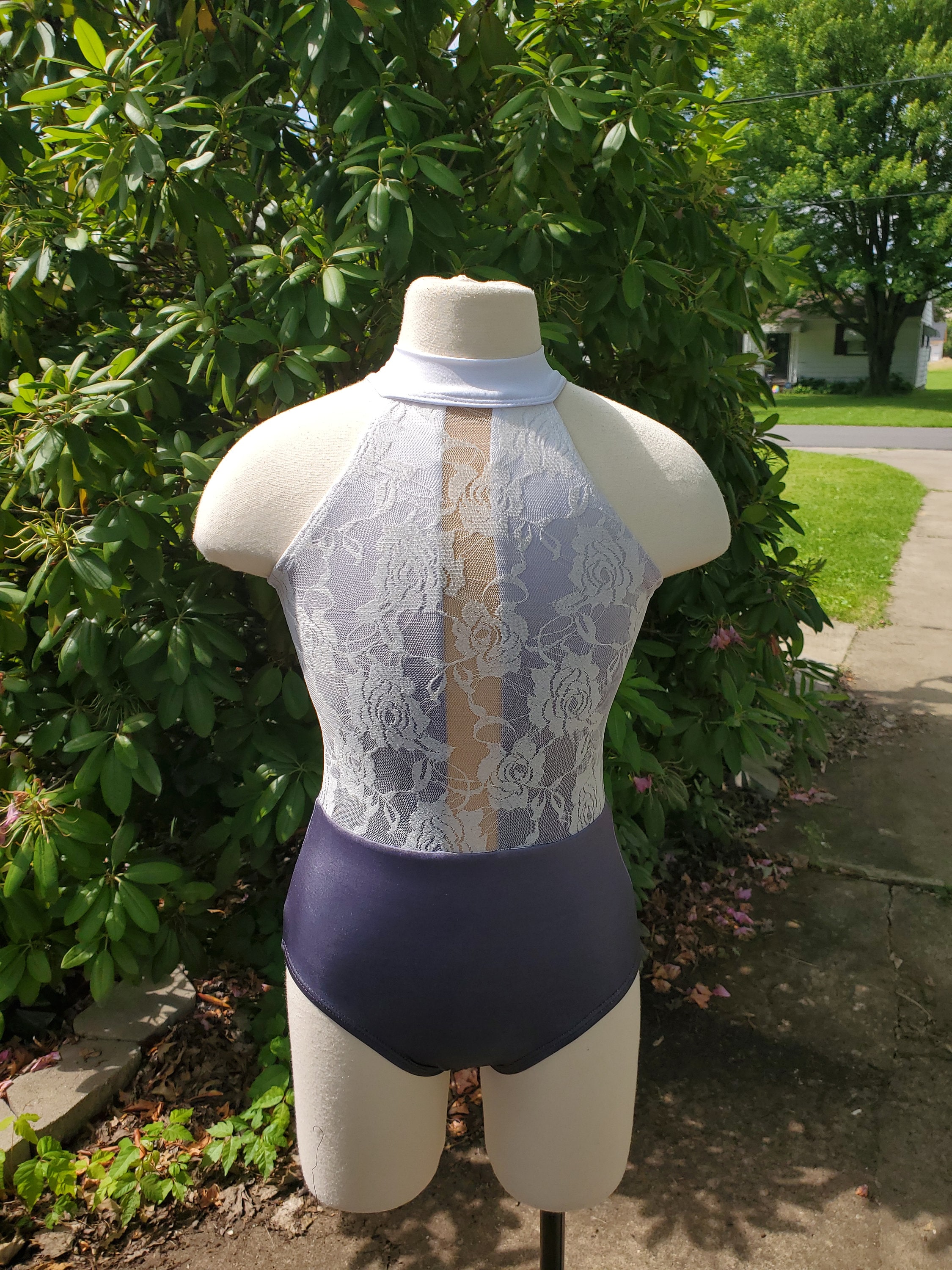 White Lace Ballet Leotard