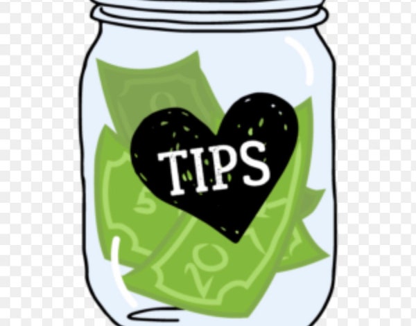 Funny Tip Jar Sign Sticker, TIPS Because It's Just A Matter of Time ...