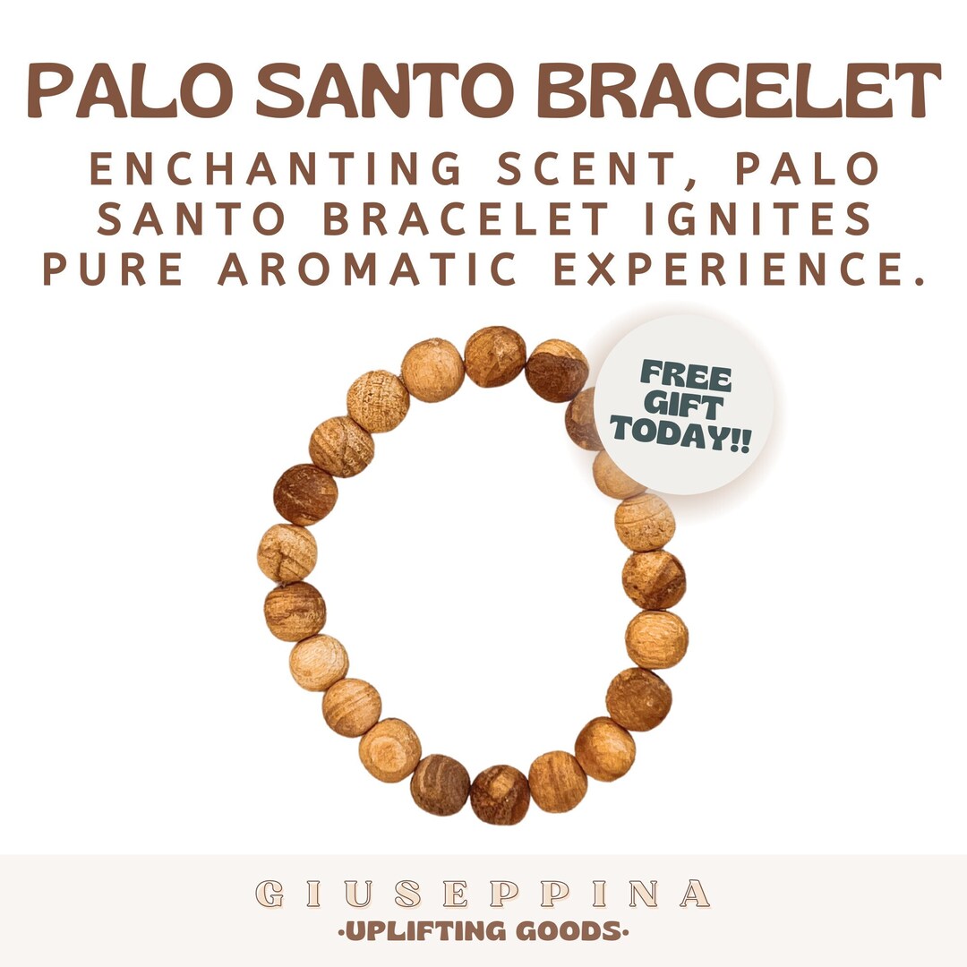 Bracelet Palo Santo fait main et provenant de sources éthiques du Pérou ...