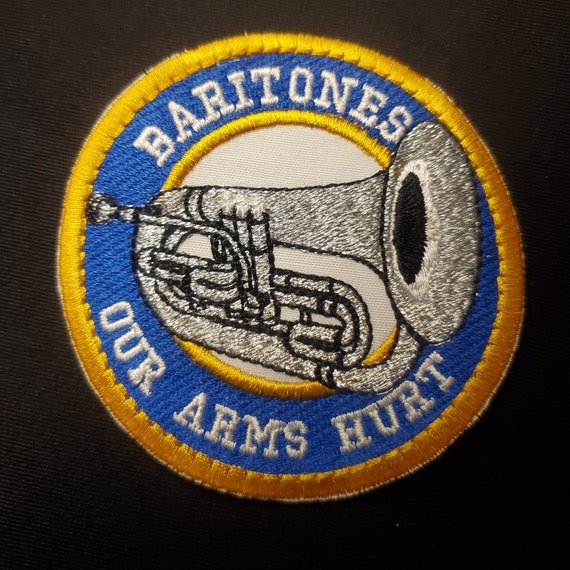 CUSTOMIZABLE Baritone Embroidered Patch set of 4 School - Etsy