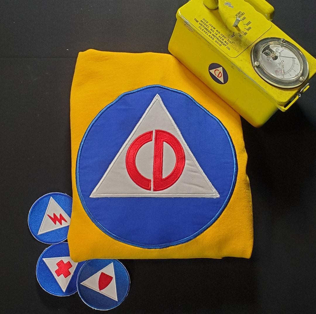 US Civil Defense Embroidered Hoodie Sweater Hooded Sweatshirt Unisex in ...