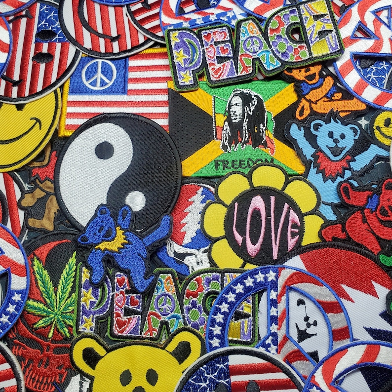 PATCHBOMB PACK Hippie NOS and Vintage Embroidered Patches for Denim ...