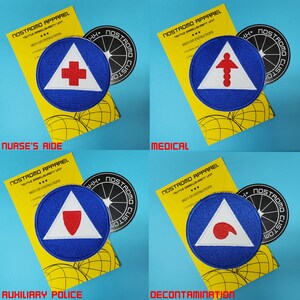 US Civil Defense Insignia Embroidered Patch 3" Iron on or Hook and Loop ...