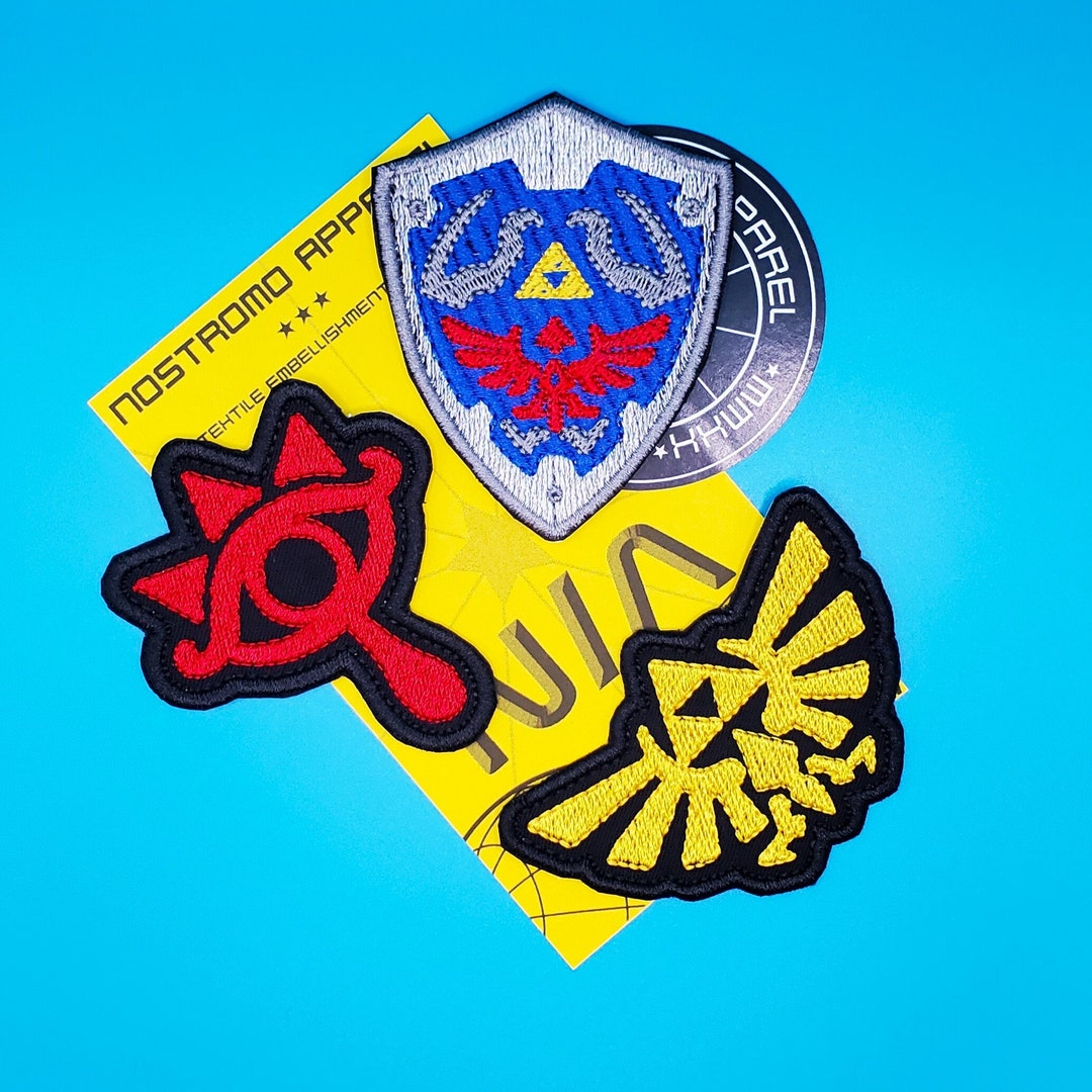Retro Video Game Embroidered Patches Zelda Emblem Retro Video Game ...