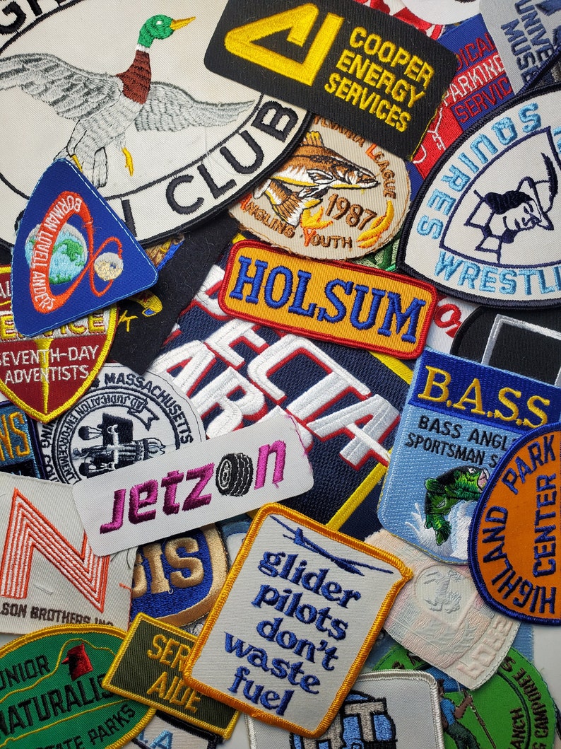 PATCHBOMB PACK Vintage and NOS Embroidered Sew on Iron on Patches for ...