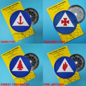 US Civil Defense Insignia Embroidered Patch 3" Iron on or Hook and Loop ...