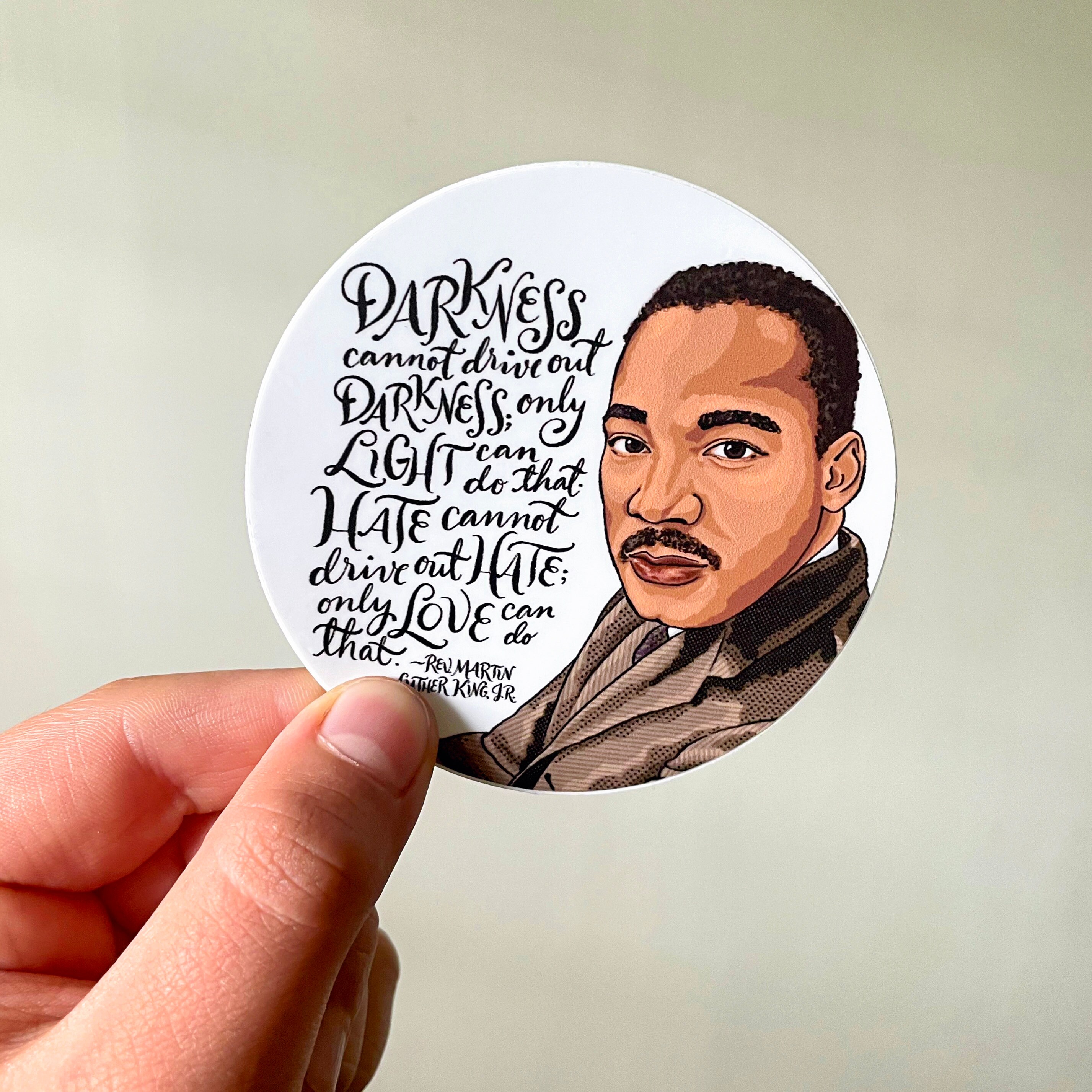 Martin Luther King Jr Vinyl Sticker 3 Circle Peel & Stick Weatherproof ...