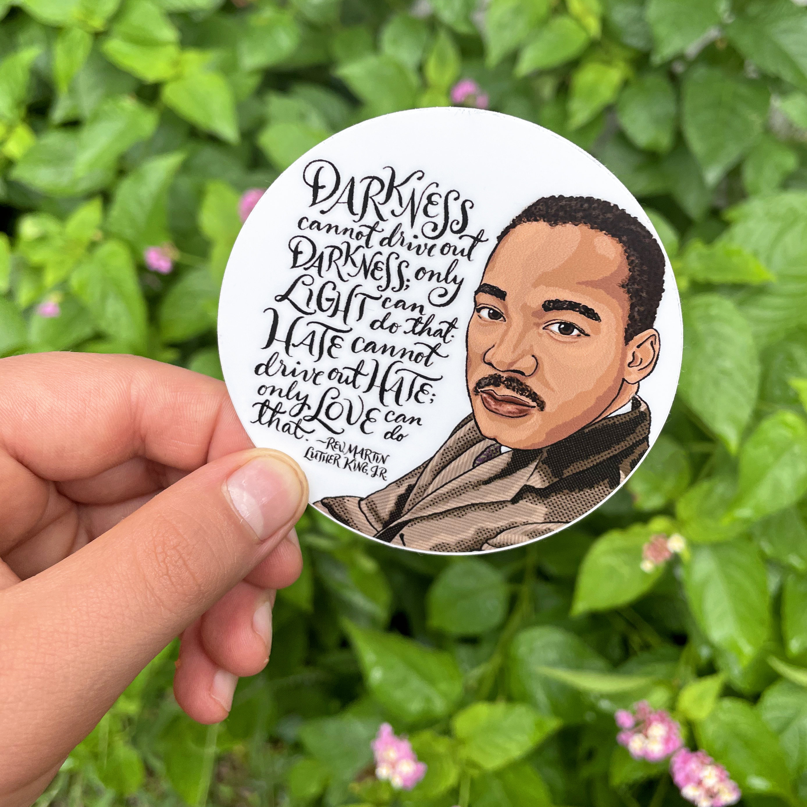 Martin Luther King Jr Vinyl Sticker 3" Circle Peel & Stick Weatherproof ...