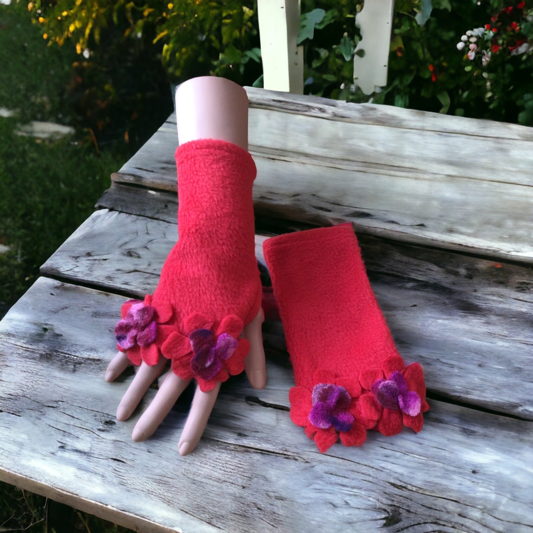 Original Mittens/flower Mittens/mittens/women's - Etsy