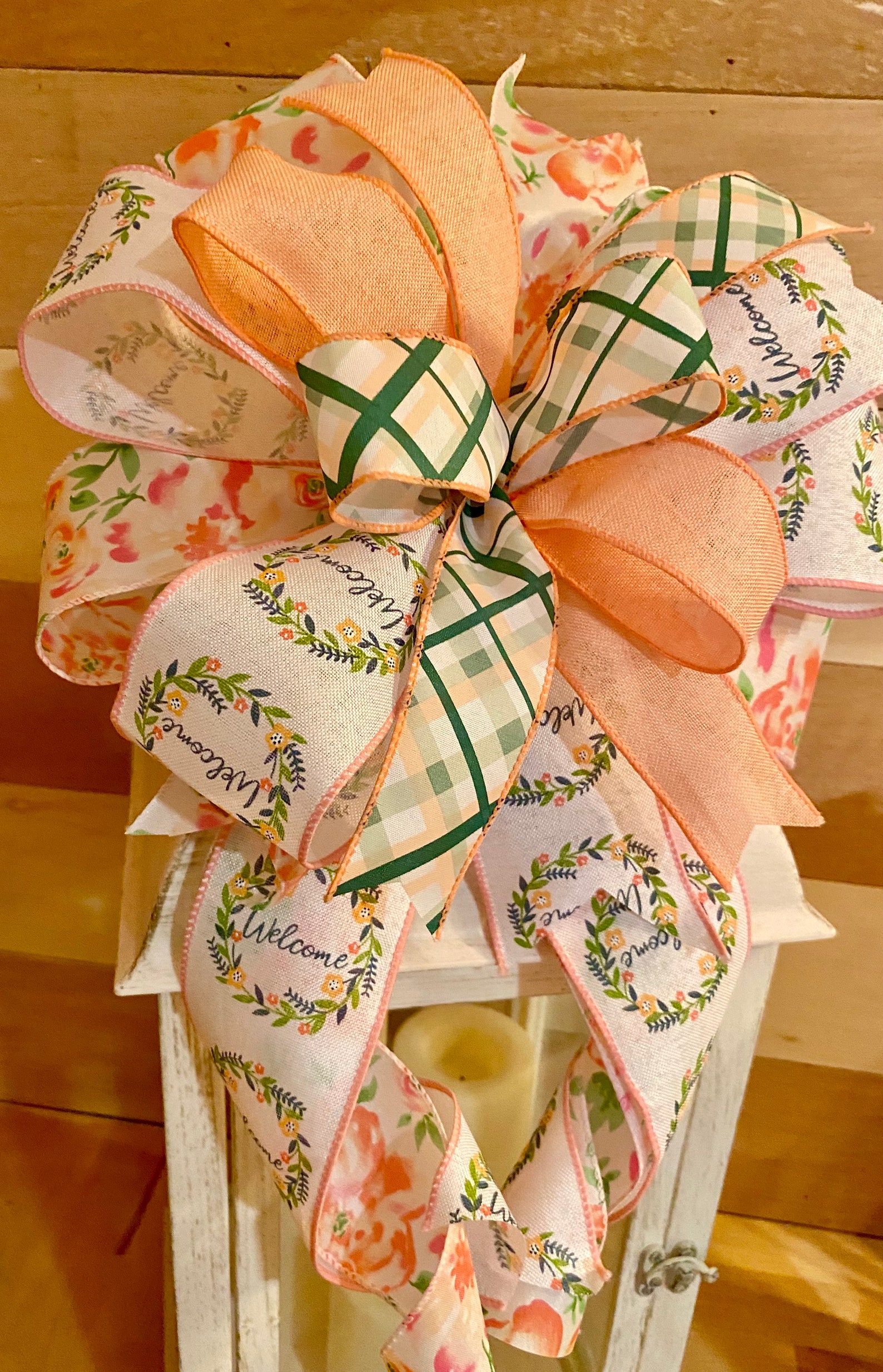 Spring Bow Welcome Bow Easter Bow Bow for Wreath Bow for - Etsy