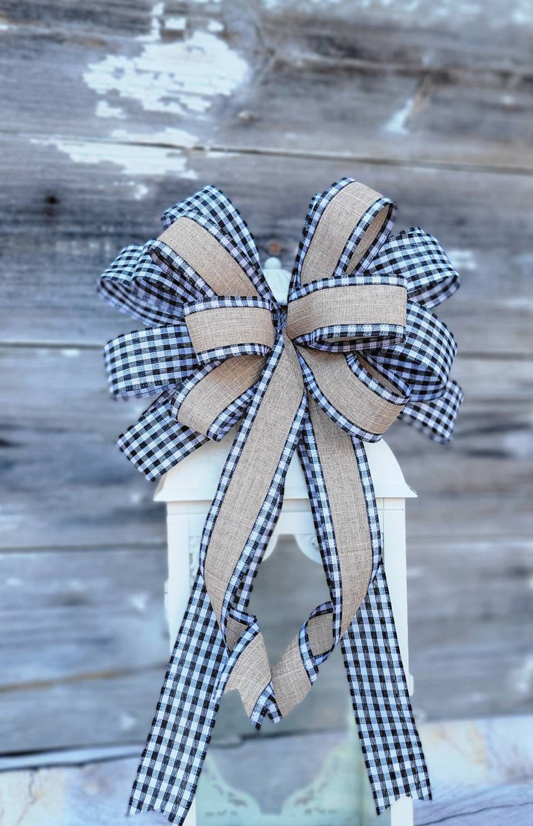 Farmhouse Bow, Farmhouse Swag, Farmhouse Wreath, Wreath Bow, Lantern ...