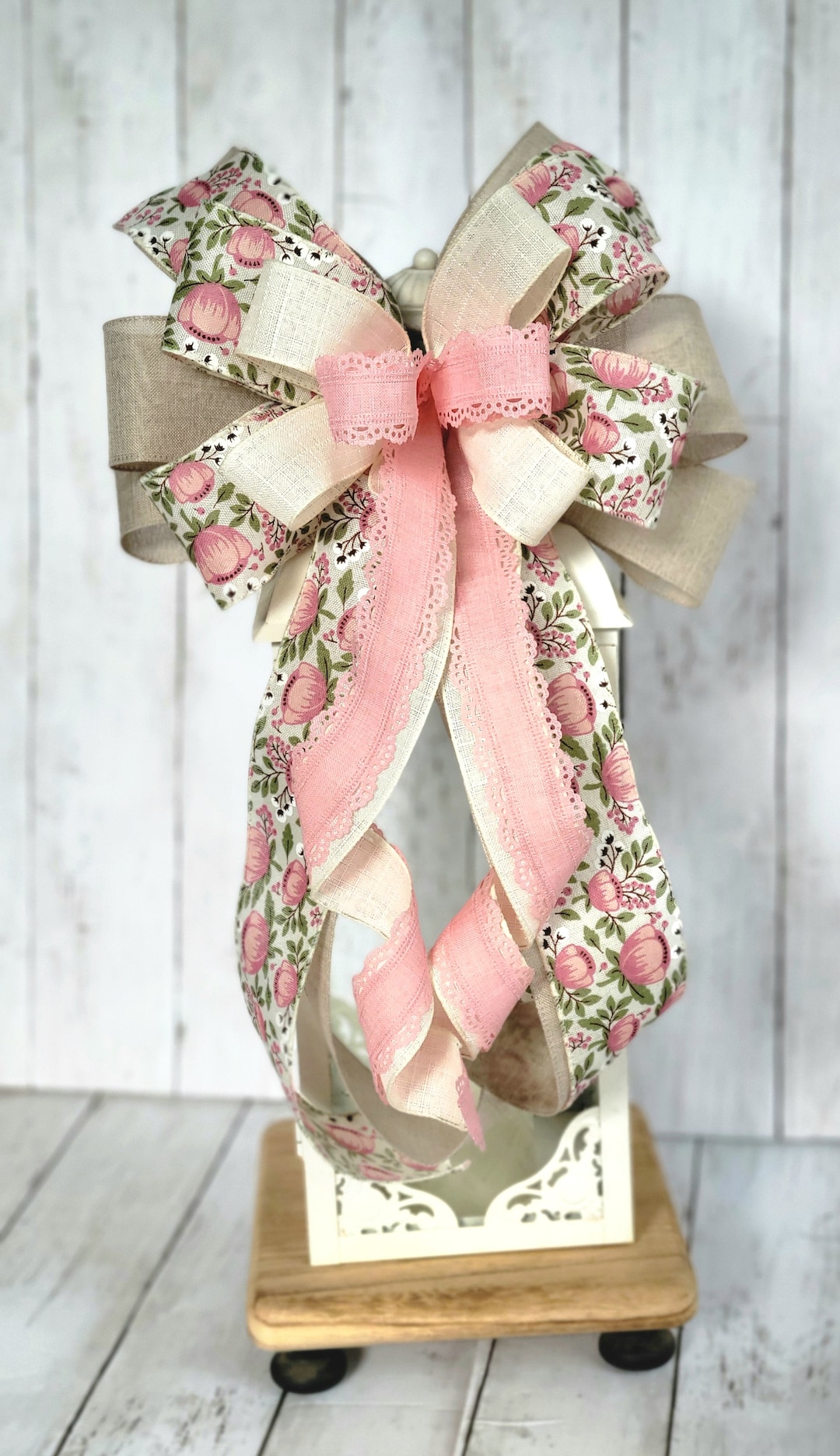 Peony Bow, Peony Decoration, Summer Bow, Summer Decor, Peony Wreath ...