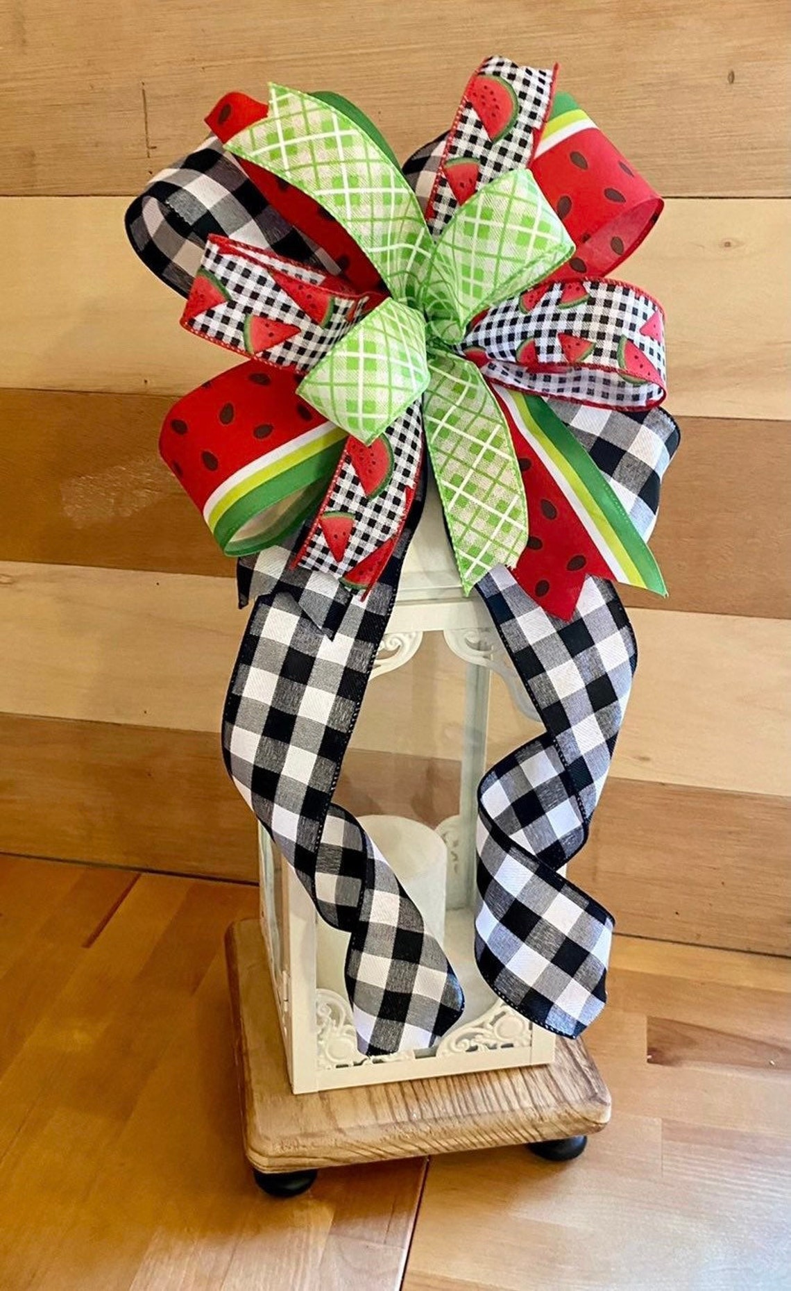 Watermelon Bow Bow for Lantern Bow for Wreath Summer Bow - Etsy