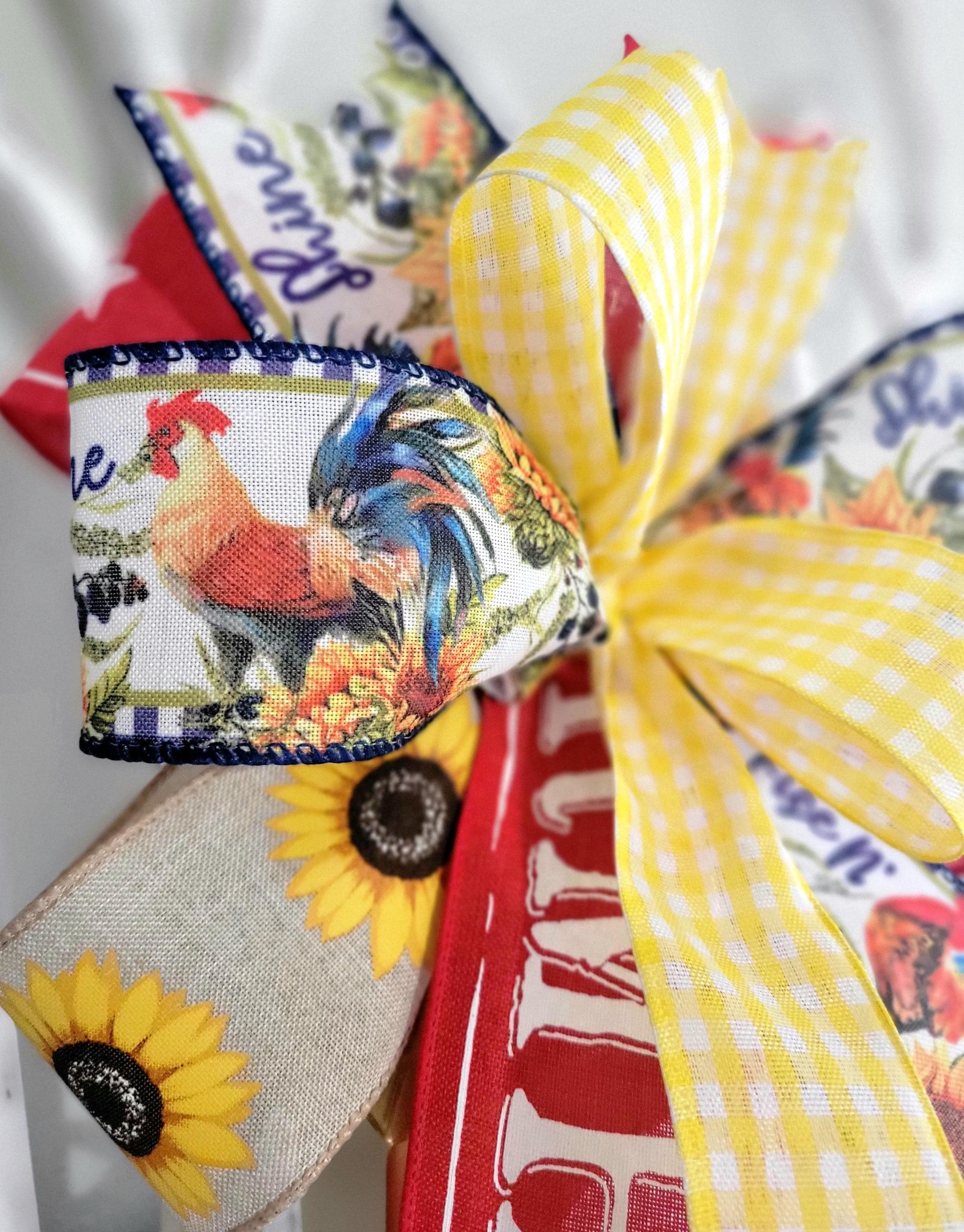 Farmhouse Bow, Bow for Lantern, Bow for Wreath, Chicken Coop Decoration ...