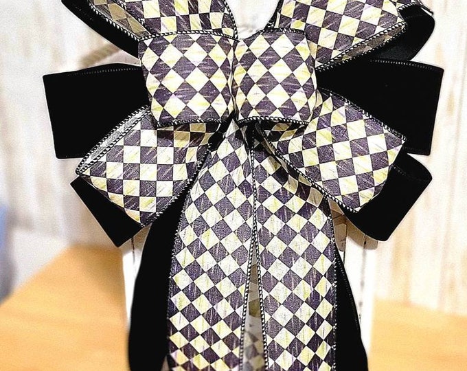 Harlequin Ribbon, Harlequin Diamond Wired Ribbon Roll, Black & White ... Harlequin Ribbon, Harlequin Diamond Wired Ribbon Roll, Black & White ...