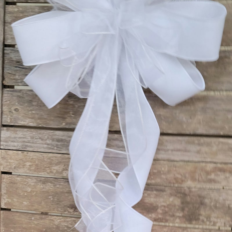 Large White Bows - Etsy