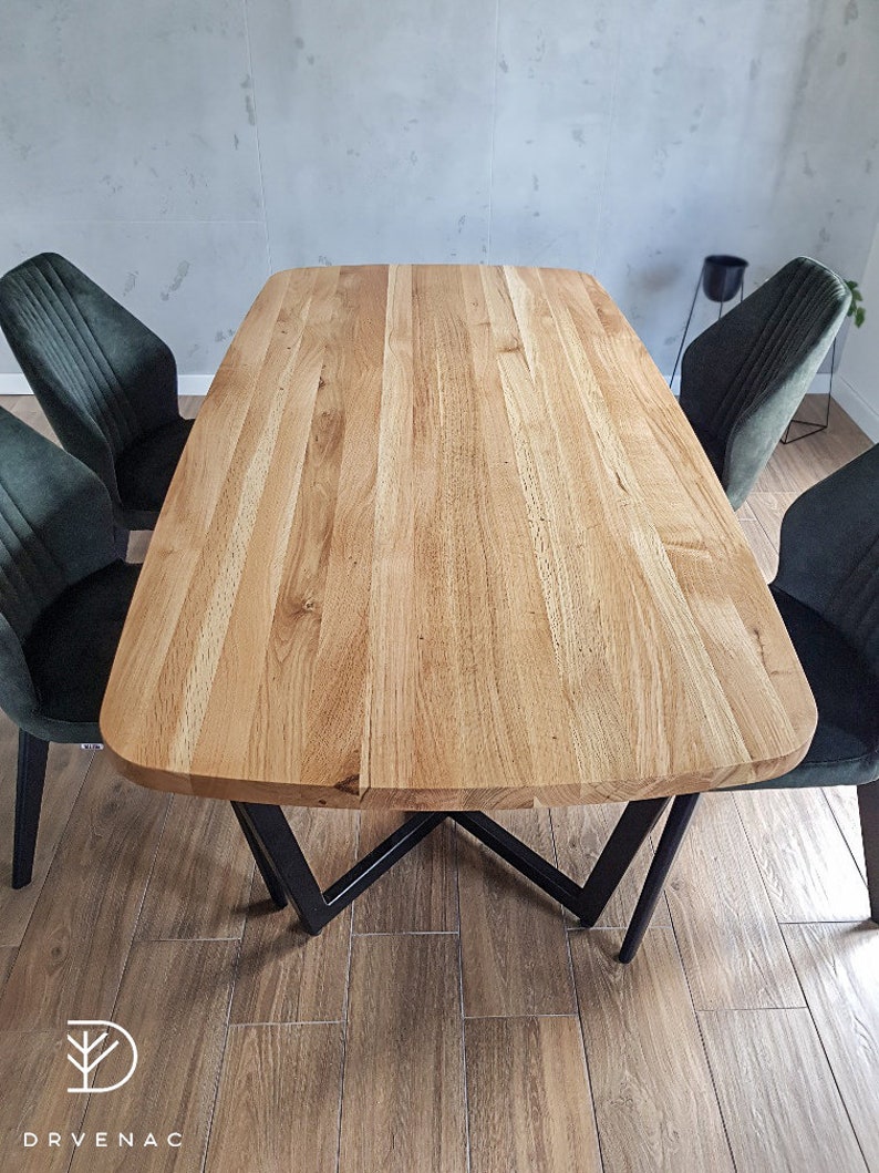 Oak Wood Dining Table - Etsy