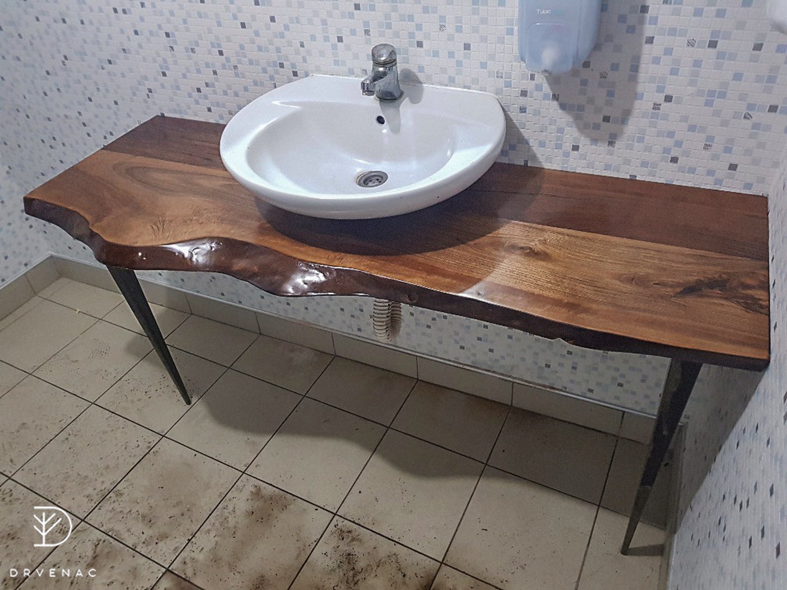 Bathroom Vanity Live Edge Shelf Walnut - Etsy