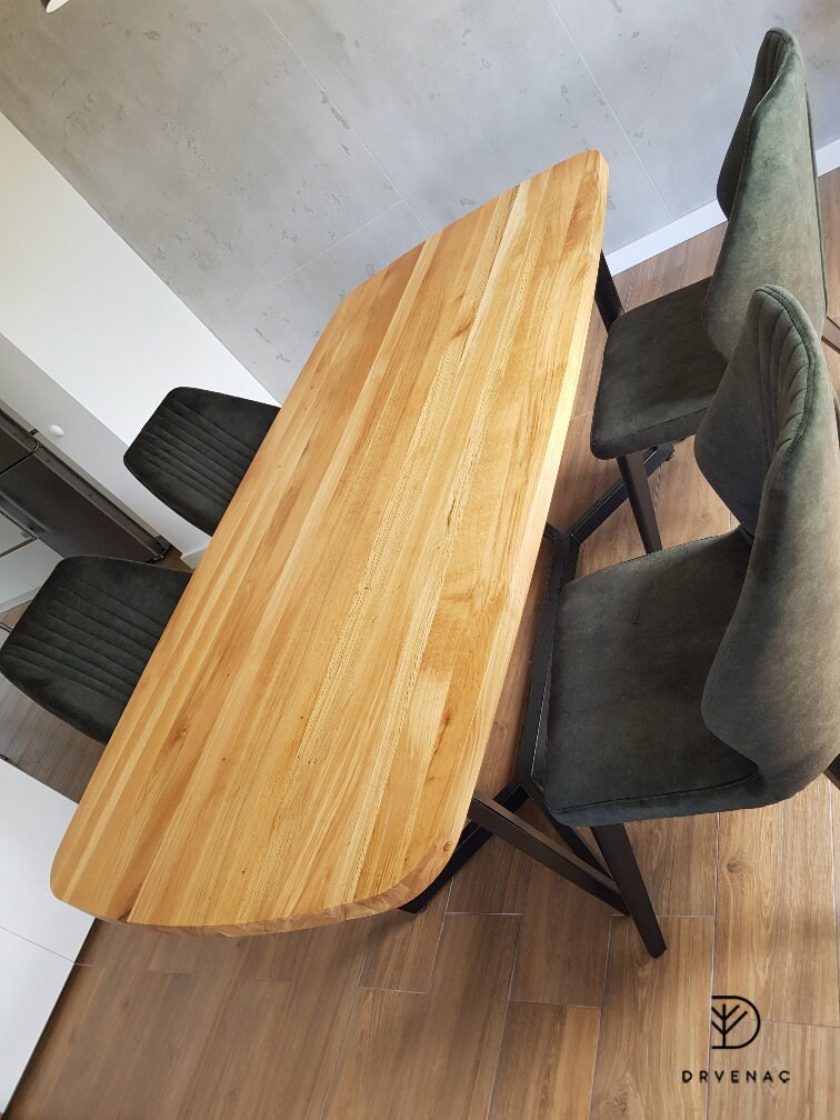 Oak Wood Dining Table - Etsy