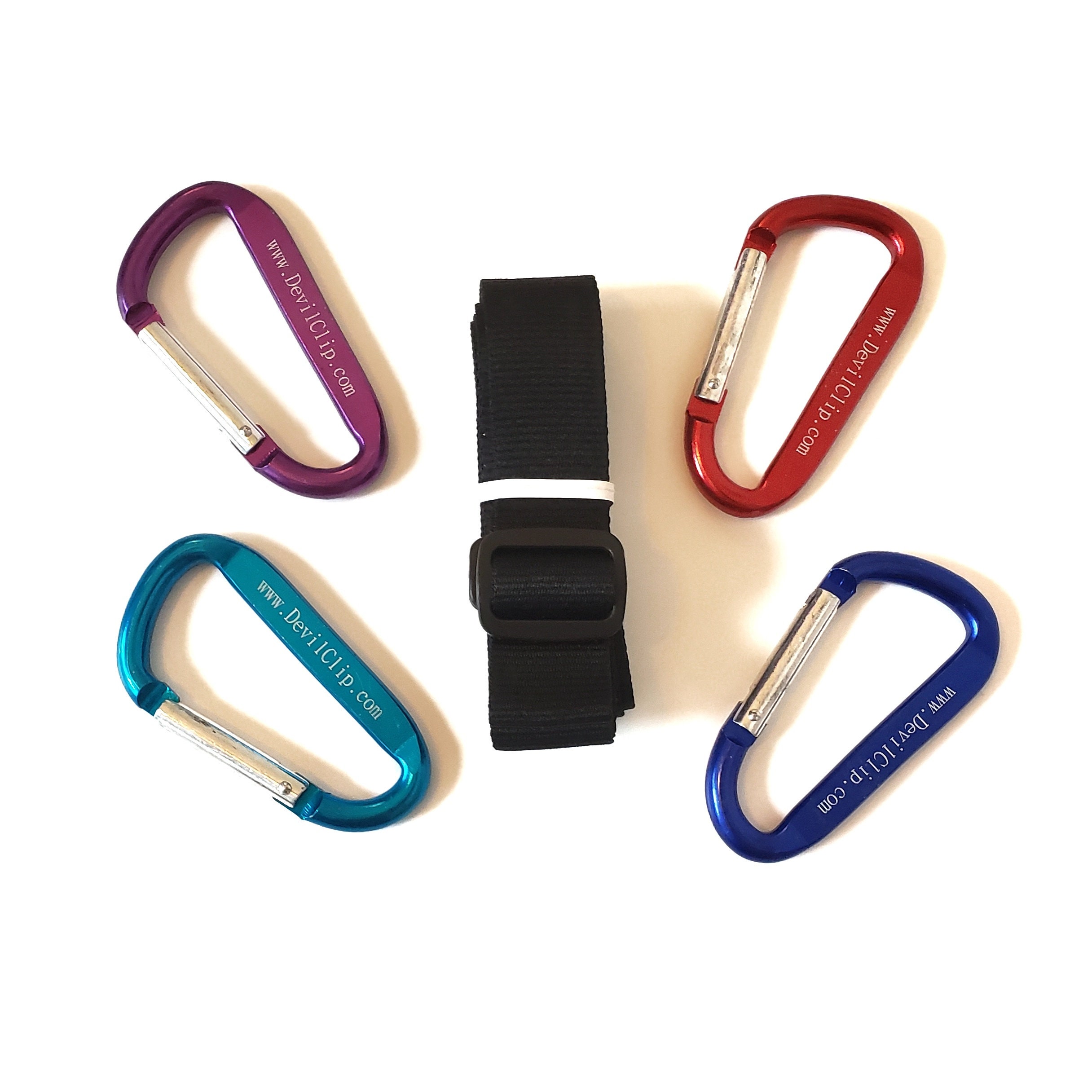 30-58 Inch Adjustable Crossbody Strap Hands Free Lanyard Carabiner ...