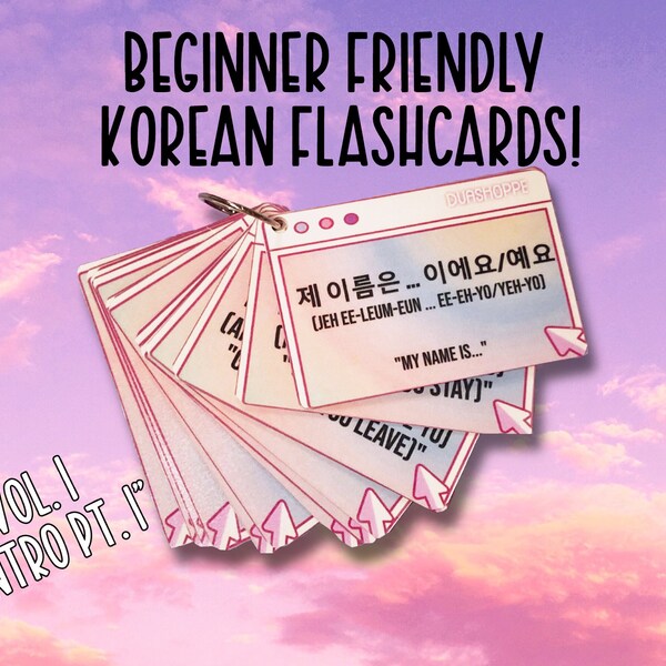 Korean Flashcards - Etsy