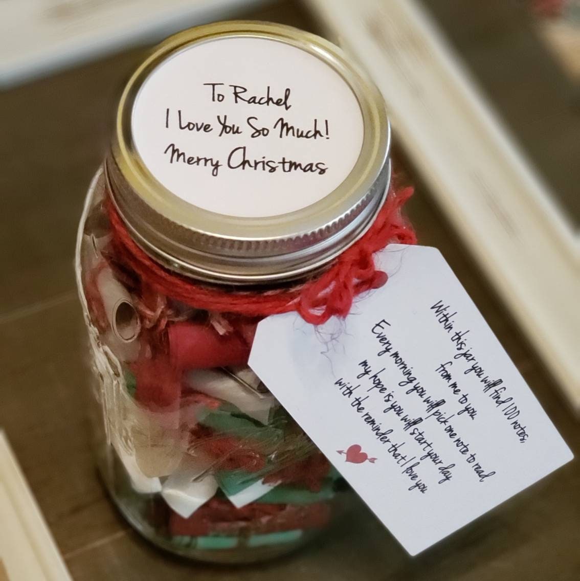 Merry Christmas - Reasons Why I Love You - Christmas Gift - Message Jar ...