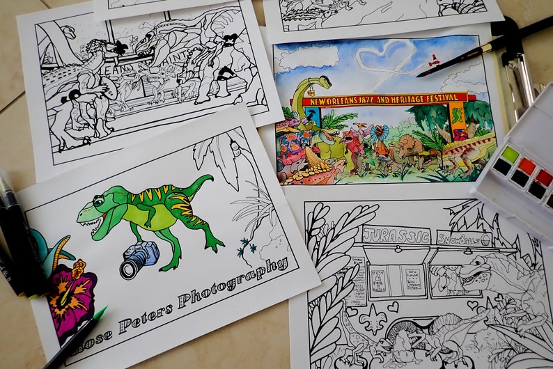 Dino Coloring Book No. 3 - Etsy