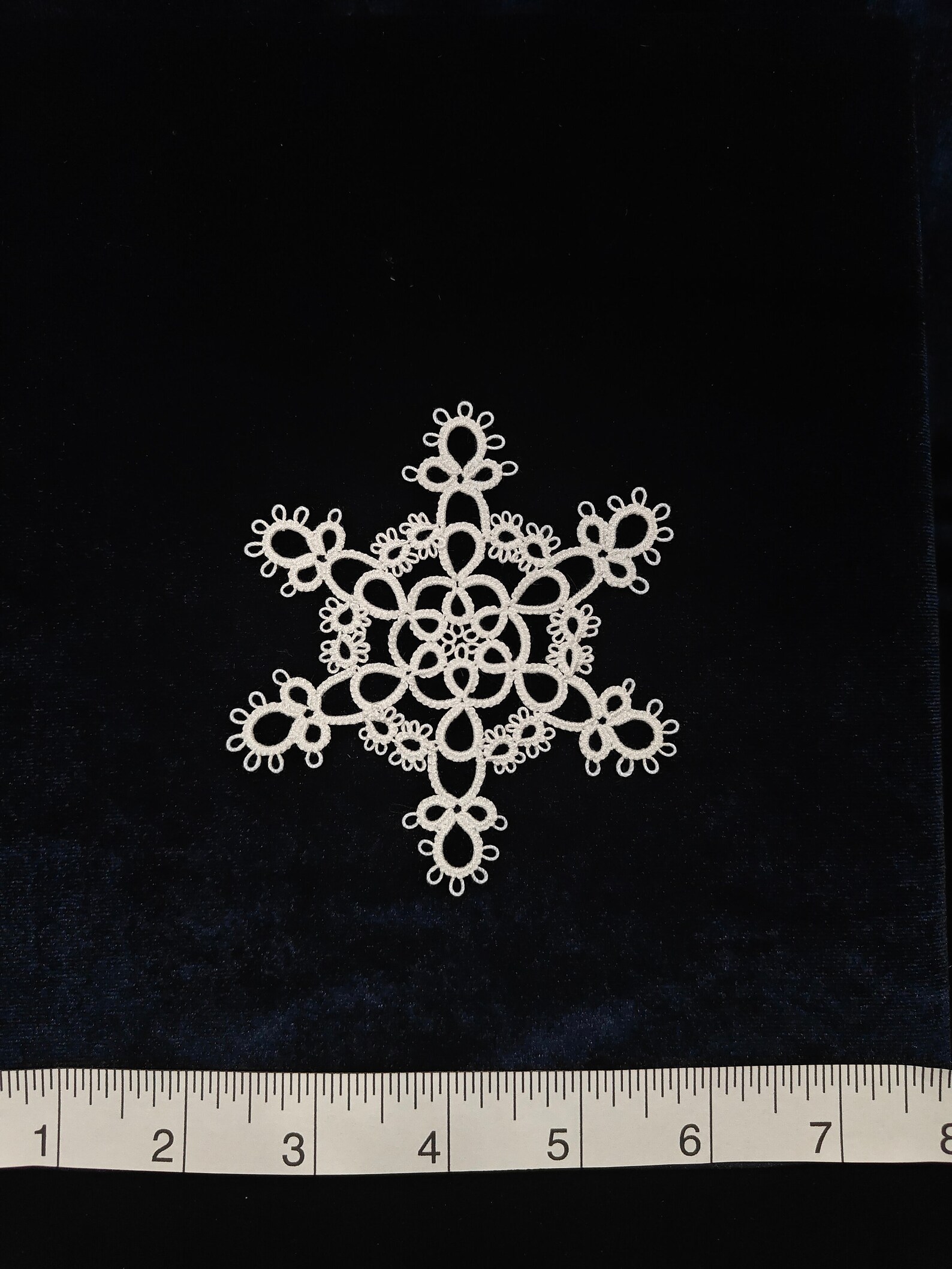 Tatted Lace Snowflake Ornament. Christmas Decoration, Tree Ornament ...