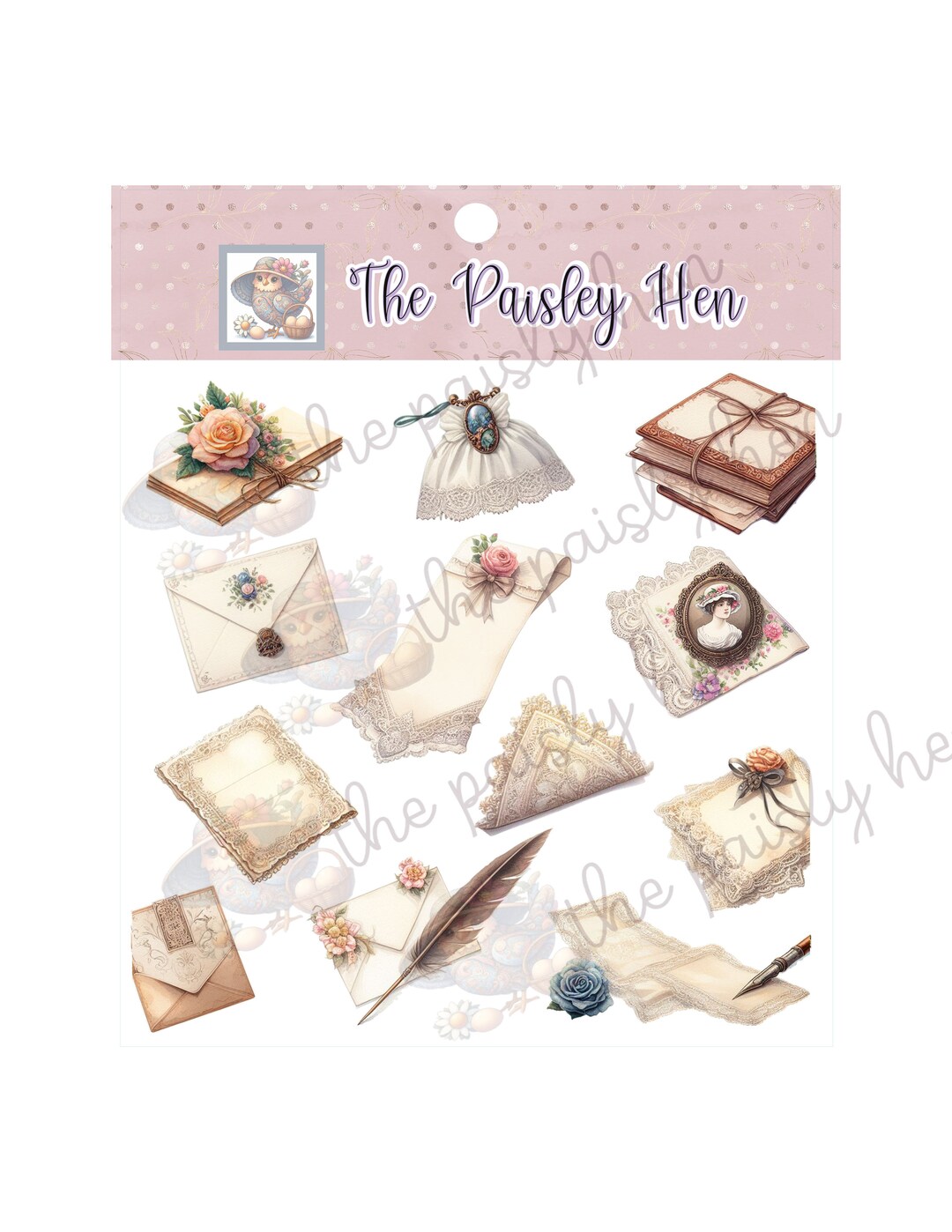 35 Junk Journal Sticker Sheet, Letters & Lace Sticker Sheet, Scrap ...