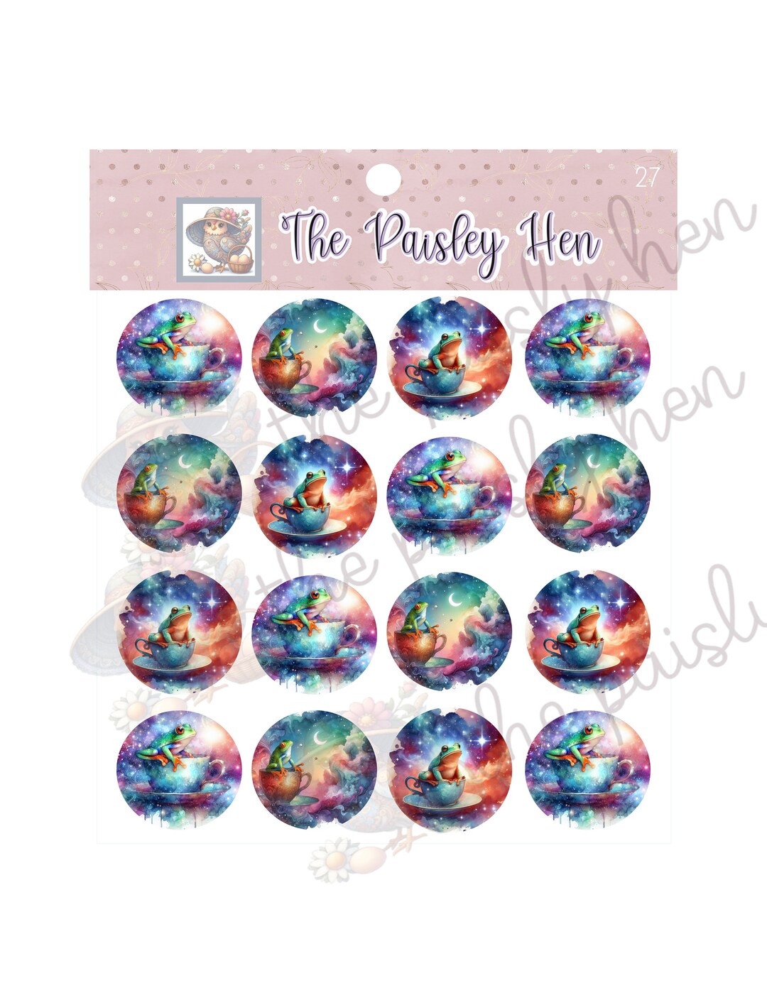 Frog Stars Hologram Sticker Sheet, 2 Sizes, Scrap-booking, Planners ...